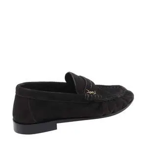 Saint Laurent Le Loafer Loafers With Gold Tone Embellishment - Brown
