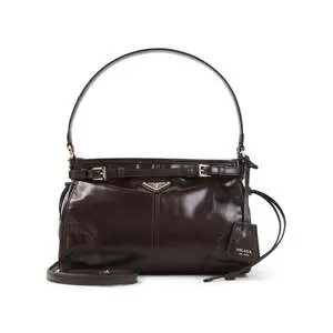 Prada Bonnie Small Leather Bag - Brown