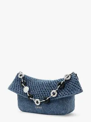 Loewe Raffia Crochet Shoulder Bag - Multicolor