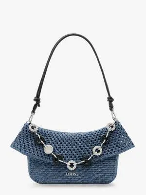 Loewe Raffia Crochet Shoulder Bag - Multicolor