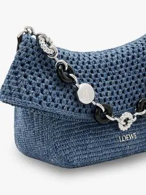 Loewe Raffia Crochet Shoulder Bag - Multicolor