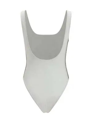 Burberry One-piece Swimsuit With Check Trim