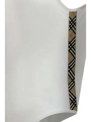 Burberry One-piece Swimsuit With Check Trim