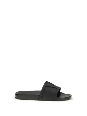 Valentino Garavani Viva Superstar Rubber Pool Slides - Black