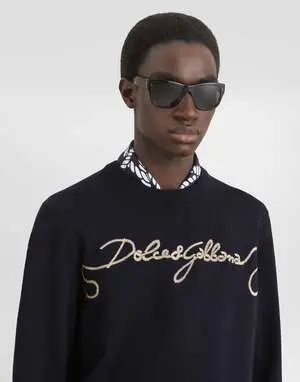 Dolce & Gabbana Smooth Knit Pullover With Embroidery