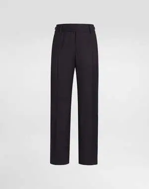 Dolce & Gabbana Virgin Wool Trousers - Blue
