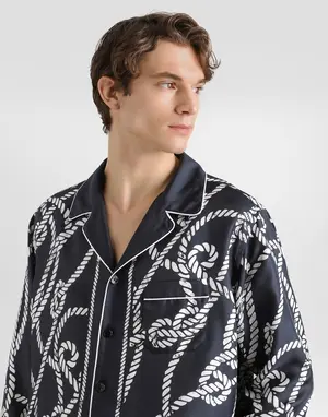 Dolce & Gabbana Marina-print Silk Twill Shirt