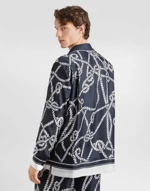 Dolce & Gabbana Marina-print Silk Twill Shirt