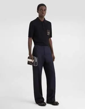 Dolce & Gabbana Virgin Wool Polo Shirt With Logo