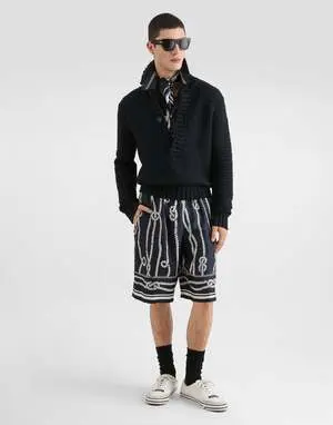 Dolce & Gabbana Marina-print Silk Twill Hawaii Shirt