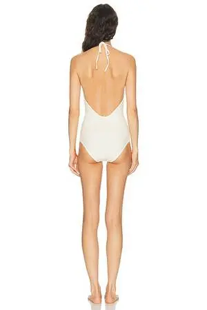 TOTEME Halter Tie One Piece Swimsuit