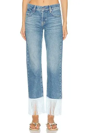 MOTHER The Relish Fringe Ankle Jeans