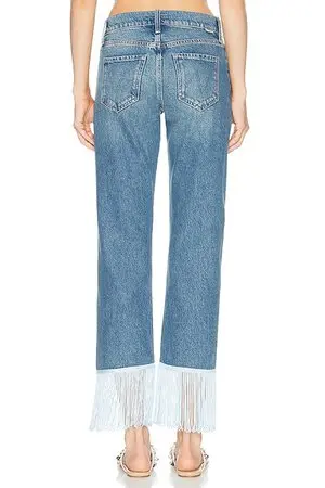 MOTHER The Relish Fringe Ankle Jeans