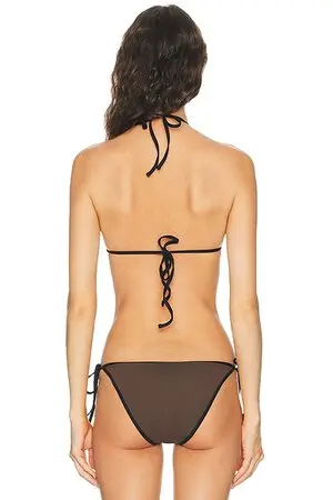 TOTEME Striped Tie Bikini Top