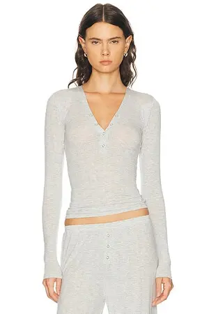 NEGATIVE UNDERWEAR Whipped Henley Top