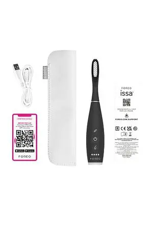 Foreo Issa 4 Plus Smart Hybrid Silicone Sonic Toothbrush - Black