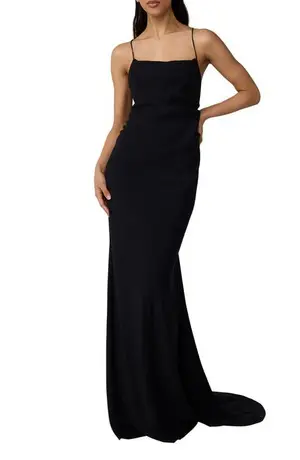 Diane Von Furstenberg Stanton Lace Detail Crossback Gown
