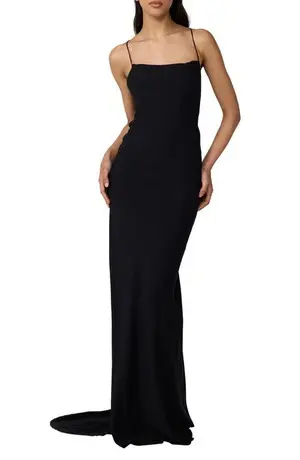 Diane Von Furstenberg Stanton Lace Detail Crossback Gown