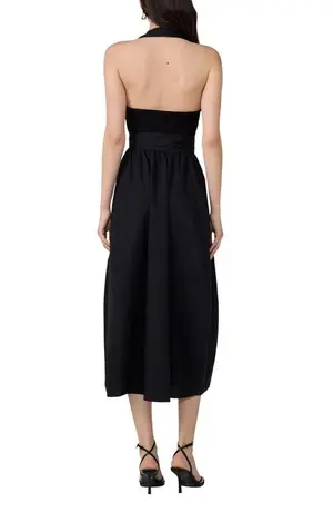 Diane Von Furstenberg Nova Halter Neck Cotton Midi Dress