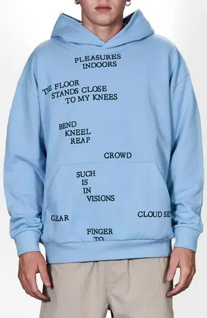 PLEASURES Indoors Graphic Hoodie - Blue
