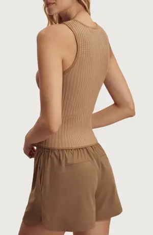 Varley Hanson Rib Knit Tank - Mid Tan