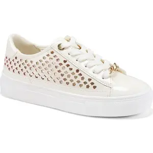 Karl Lagerfeld Paris Caswell Platform Sneaker - Cream