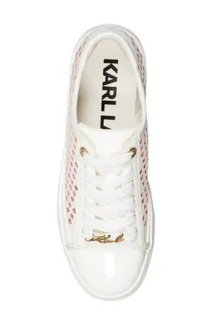 Karl Lagerfeld Paris Caswell Platform Sneaker - Cream