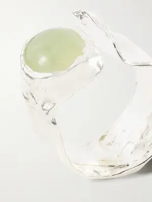 SIMUERO Sterling And Prehnite Ring