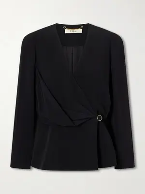 Chloé Gathered Faille Blouse