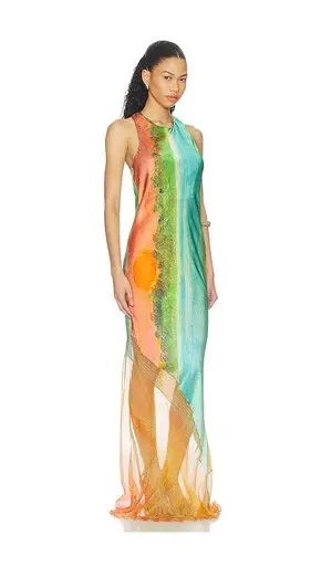 DONDE ESTEBAN Formentera Silk Long Dress