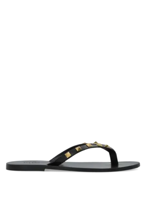 Valentino Garavani Leather Slides With Studs