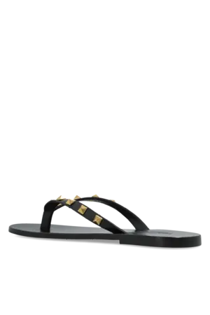 Valentino Garavani Leather Slides With Studs