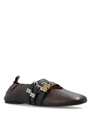 GANNI Ballet Flats With Straps