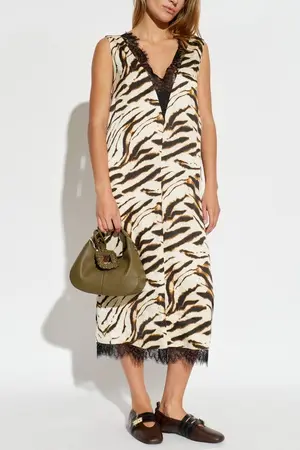 GANNI Animal Print Dress