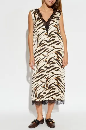 GANNI Animal Print Dress