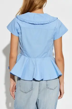 GANNI Peplum Top