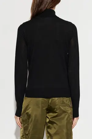Dsquared2 Wool Turtleneck With Embroidered Logo