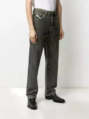DIESEL® Mid-rise Straight-leg Jeans - Black