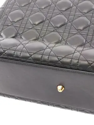 Dior Lambskin Cannage Lady Satchel - Black