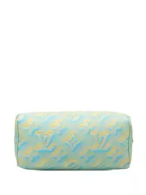 LOUIS VUITTON Monogram Empreinte Nano Speedy Satchel - Green