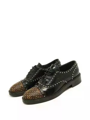 LOUIS VUITTON Monogram Canvas Studded Oxford Shoes
