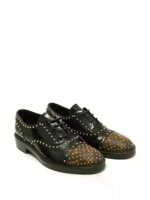 LOUIS VUITTON Monogram Canvas Studded Oxford Shoes