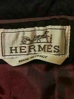 Hermès Burgundy Velvet Straight-fit Trousers