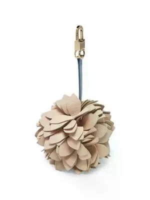 Carolina Herrera Flower Appliqué Bag Charm - Neutrals