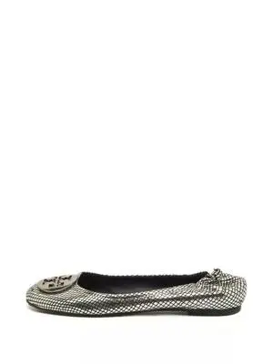 Tory Burch Silver Tone Flats For Women
