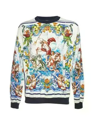 Dolce & Gabbana Majolica Baroque Print Sweatshirt