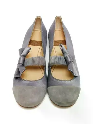 See By Chloé Satin And Suede Ballet Flats