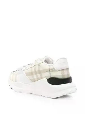 Burberry Check-pattern Touch-strap Sneakers