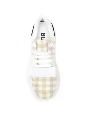 Burberry Check-pattern Touch-strap Sneakers