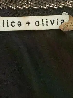 Alice + Olivia Kyrie Satin Romper With Beaded Collar